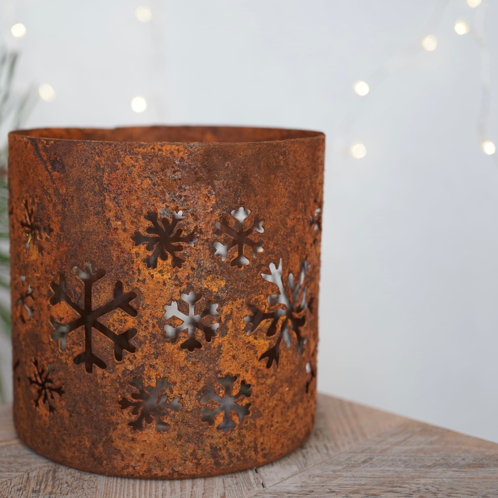 Large Rust Snowflake Votive – Potter and Mooch Limited